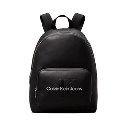 Cityrucksack Calvin Klein Jeans "SCULPTED CAMPUS BP40 MONO" Gr. B/H/T: 31,5 cm x 41,5 cm x 18 cm, schwarz (black, neutral) Rucksäcke Freizeitrucksack Arbeitsrucksack Schulrucksack