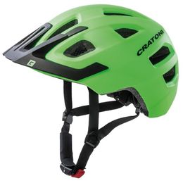 Kinderfahrradhelm Cratoni "MAXSTER PRO" Gr. 46, grün (lime, schwarz matt), Helme, Kinder, 46/51 Kopfumfang: 46cm - 51cm