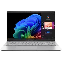 ASUS Notebook "Vivobook S 15 OLED S5507QA-MA052W" Notebooks Gr. 32 GB RAM 1000 GB SSD, Snapdragon X Elite, Windows 11 Home, silberfarben (silber)