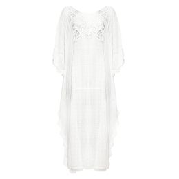 Strandkleid NASSAU BEACH "NB231050" Gr. OS, Einheitsgröße, weiß (white) Damen Kleider Strandkleider
