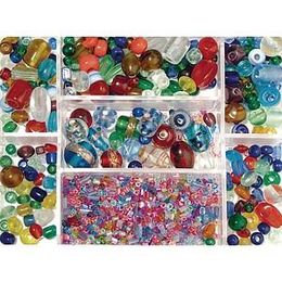 Rayher Perlen-Set Glasperlenbox mehrfarbig