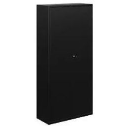 Bisley Universal Schrank Stahl 4 Fachböden abschließbar 914 x 400 x 1.950 mm Schwarz