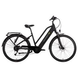 E-Bike SAXONETTE "Deluxe Sport Lady" E-Bikes Gr. 50cm, 28 Zoll (71,12cm), schwarz (schwarz matt) Pedelec, Elektrofahrrad für Damen u. Herren