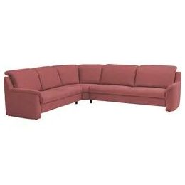 Ecksofa VILLA BECK "Garda L-Form" Sofas Gr. B/H/T: 245cm x 90cm x 91cm, Microfaser, langer Schenkel links, mit Kopfteilverstellung, rot (18 red) inklusive Kopfteilverstellung, Stellmaß 277x245cm