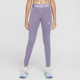 Nike Pro Leak Protection: Periodensichere Dri-FIT Leggings für ältere Kinder - Lila