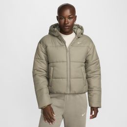 Nike Sportswear Classic Puffer lockere Therma-FIT Jacke mit Kapuze für Damen - Grün