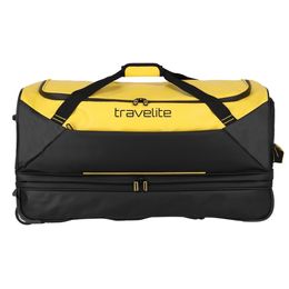 Reisetasche Travelite "BASICS Rollenreisetasche" Gr. B/H/T: 70 cm x 38 cm x 37 cm, gelb Taschen Reisetaschen Reisetasche, Wasserabweisend, separates Bodenfach