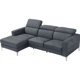 Ecksofa Egoitaliano, B:247cm H:100cm, grau, Wohnzimmer, Sofas, "Matt, erstklassiger Sitzkomfort, aufwendige Detailverarbeitung, L-Form", mit