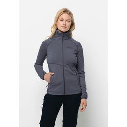 Jack Wolfskin Damen Fleecejacke "FORTBERG FZ W", grau, Gr. L, OBERSTOFF 100% POLYESTER FUTTER 100% POLYESTER, Jacken