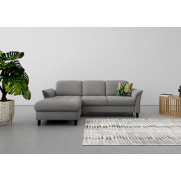 Sit & More Ecksofa SIT & MORE, B:258cm T:173cm, grau, 98% Polyester, 2% Polyamid, Wohnzimmer, Sofas, "Maggiore L-Form", wahlweise mit Kopfteilverstellung,