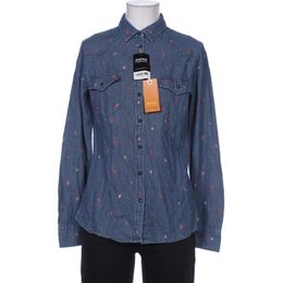 BOSS Orange Damen Bluse, blau, Gr. 34