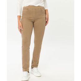 Bequeme Jeans RAPHAELA BY Brax "Style PAMINA FUN" Gr. 38K (19), Kurzgrößen, grau (taupe) Damen Jeans