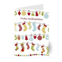 Luma Weihnachtskarte Socken DIN B6