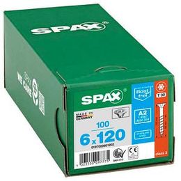 Spax® Universalschrauben T30 Senkkopf Edelstahl A2 120mm x 6 mm, 100 St.