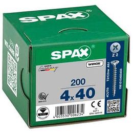 Spax® Universalschrauben Z2 Senkkopf WIROX 40mm x 4 mm, 200 St.