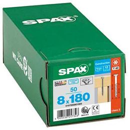 Spax® Universalschrauben T40 Senkkopf Edelstahl A2 180mm x 8 mm, 50 St.