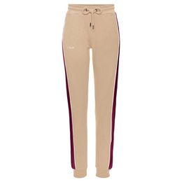 s.Oliver Hose Damen Größe 32/34 sand / lila / weiß