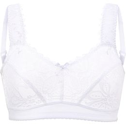 w&auml;schepur Damen BH ohne B&uuml;gel mit seitlichem Futter wei&szlig; Gr&ouml;&szlig;e 85C