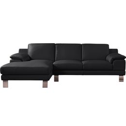 Ecksofa Egoitaliano "Shakira, Design und super Sitzkomfort auf hohem Niveau, tolle Details", grau (smoke), B:236cm H:84cm T:152cm, Leder &raquo;BULL&laquo; (echtes Rindsleder). Geschliffenes, pigmentiertes und behandeltes Rindsleder mit einer Dicke von 1, 3-1, 5 mm. Dieses Leder zeigt eine ziemlich weiche Hand mit einem halb undurchsichtigen Aussehen. Es handelt sich um ein gesch&uuml;tztes Leder. Eine leichte Dec