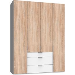 Kleiderschrank wimex "New York" Schränke Gr. B/H/T: 180 cm x 236 cm x 58 cm, 4 St., weiß (weiß, front struktureichefarben hell) wahlweise 208 oder 236cm hoch