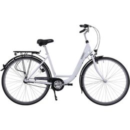 Cityrad HAWK Bikes "City Wave Premium White" Fahrräder Gr. 48 cm, 28 Zoll (71,12 cm), weiß für Damen und Herren