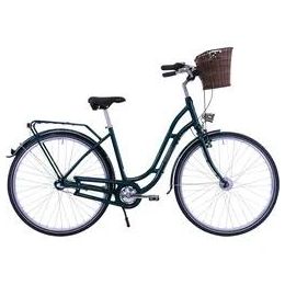 Cityrad Hawk BIKES "City Classic Joy British Green" Fahrräder Gr. 48cm, 28 Zoll (71,12cm), grün für Damen und Herren