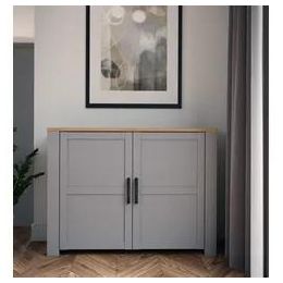 Sideboard FORTE Sideboards Gr. B/H/T: 116,4cm x 87cm x 42cm, grau (riviera eiche/eiche grau)