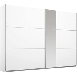 Schwebetürenschrank Rauch "Kleiderschrank Schrank Garderobe ASTANA mit leichtgängigen Türen" Schränke Gr. B/H/T: 261 cm x 210 cm x 58 cm, 2 St., weiß inkl. 2 Stoffboxen sowie Metallgriffleisten TOPSELLER MADE IN GERMANY Bestseller