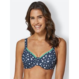 feel good Damen Bikini-Oberteil, dunkelblau-getupft, Gr&ouml;&szlig;e 40B