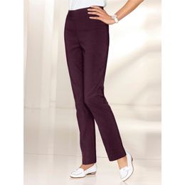 WITT Damen Stretch-Hose mit innenliegendem Dehnbund, bordeaux, Größe 52