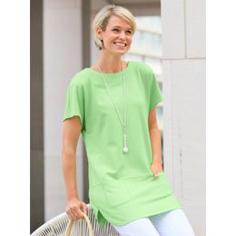 WITT Damen Longshirt in Sweat-Qualität, reseda, Größe 40