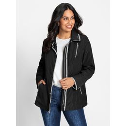 WITT Damen Parka mit silberfarbigen Details, schwarz, Gr&ouml;&szlig;e 40