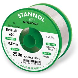 Stannol L&ouml;tzinn Kristall 600 TC, 0,5 mm, 250 g