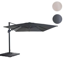 Mendler Gastronomie-Ampelschirm HWC-A96, 3x4m (Ř5m) schwenkbar, Polyester/Alu 26kg ~ Variantenangebot 158555+35661+122472