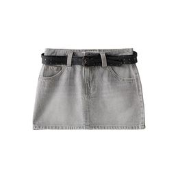 Bershka Skirt female Grey size 36