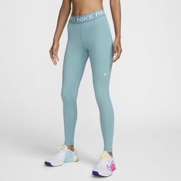 Nike Pro Leggings mit mittelhohem Bund und Mesh-Einsatz für Damen - Blau