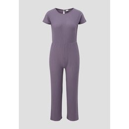 s.Oliver - Jumpsuit aus Crêpe mit Wide Leg und Elastikbund, Mädchen, lila, Größe 140