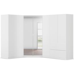 Schrank-Set Rauch "Kleiderschrank Schrank Garderobe Wäscheschrank COSTA mit Spiegel" Kastenmöbel-Sets Gr. B/H/T: 208 cm x 197 cm x 253 cm, weiß (alpinweiß) viel Platz, grifflose Front und Push-to-Open Funktion MADE IN GERMANY