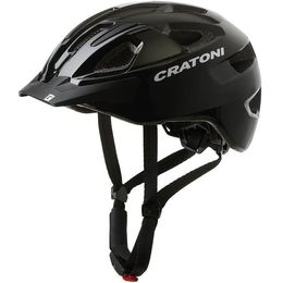 Fahrradhelm Cratoni "City C-SWIFT" Gr. 53, schwarz (schwarz glanz), Helme, 53/59 Kopfumfang: 53cm - 59cm