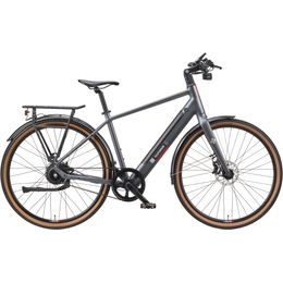 E-Bike Telefunken "UH220" E-Bikes Gr. 48, 28 Zoll (71,12 cm), grau Pedelec, Elektrofahrrad für Herren u. Damen, Urbanbike, Cityrad