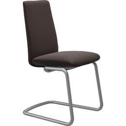 Polsterstuhl stressless "Laurel" Stühle Gr. B/H/T: 53 cm x 92 cm x 59 cm, Leder PALOMA, Stahl, braun (chocolate paloma, chrom matt) Low Back, Größe M, mit Beinen aus Stahl in Chrom matt