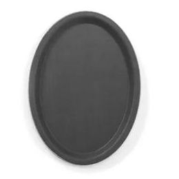 Hendi Gastro Serviertablett "Rubberform" oval, schwarz | Mindestbestellmenge 4 Stück