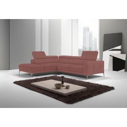 Ecksofa Egoitaliano "Claudie, Designsofa mit extrakomfortablem Sitzkomfort", braun (cedar wood), B:268cm H:97cm T:226cm, Luxus-Microfaser (100% Polyester) Leder &raquo;BULL&laquo; (echtes Rindsleder). Geschliffenes, pigmentiertes und behandeltes Rindsleder mit einer Dicke von 1, 3-1, 5 mm. Dieses Leder zeigt eine ziemlich weiche Hand mit einem halb undurchsichtigen Aussehen. Es handelt sich um ein gesch&uuml;tztes