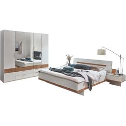 Komplettschlafzimmer wimex "Gibraltar" Schlafzimmermöbel-Sets Gr. B/H: 180 cm x 200 cm, weiß (weiß, absetzung artisan eiche nachbildung)