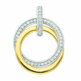 Adelia´s Ketten-Anhänger ADELIA´S "Damen Goldschmuck 333 Gold Anhänger mit Zirkonia", gold, Schmuckanhänger, Damen, mit Zirkonia, Weißgold 333, 333 Gold mit Zirkonia Goldschmuck für Damen