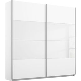 Schwebetürenschrank Rauch "Quadra Bestseller Schlafzimmerschrank in vielen Breiten" Schränke Gr. B/H/T: 181 cm x 230 cm x 62 cm, 2 St., weiß (weiß, weißglas) Kleiderschrank Garderobenschrank Schrank mit Glaselementen