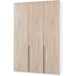 Kleiderschrank wimex "New York" Schränke Gr. B/H/T: 135 cm x 208 cm x 58 cm, 3 St., weiß (weiß, front struktureichefarben hell) in vielen Breiten, 208 oder 236cm hoch