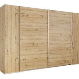 Schwebetürenschrank Rauch "Kleiderschrank Drehtürenschrank Schrank Garderobe KRONACH TOPSELLER" Schränke Gr. B/H/T: 311cm x 210cm x 59cm, 4 St., braun (eiche artisan) mit Dreh- und Schwebetüren vielen Einlegeböden MADE IN GERMANY