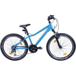 Jugendfahrrad HAWK Bikes "Mountain Trail Youth" Fahrräder Gr. 32cm, 24 Zoll (60,96cm), blau Kinder für Damen und Herren