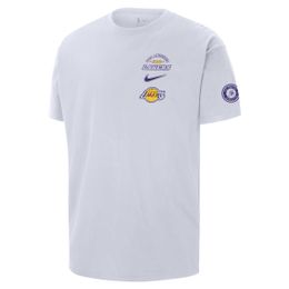 Los Angeles Lakers Courtside Nike NBA-T-Shirt für Herren - Weiß